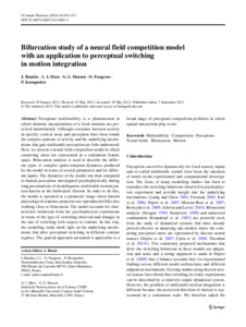 Bournemouth University Research Online [BURO] - Bifurcation study of a neural field competition ...